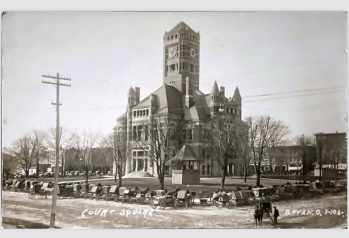 Bryan Ohio Postcard RPPC Court Square Posted | eBay