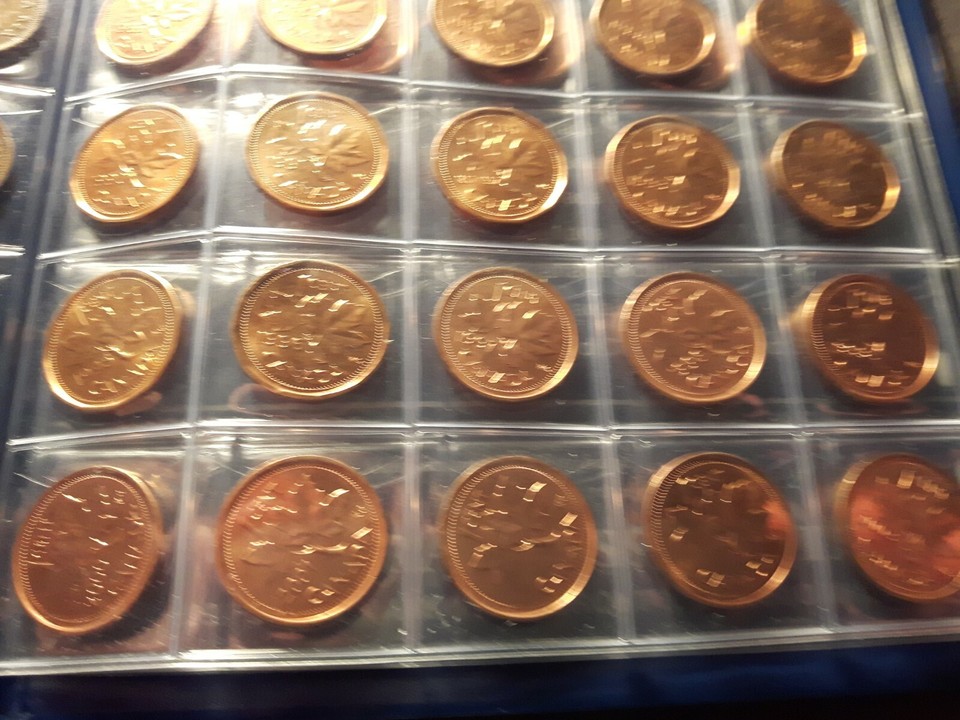 1937-2012 Canada One Cent Collection Multiple Varieties 89 Total Penny ...