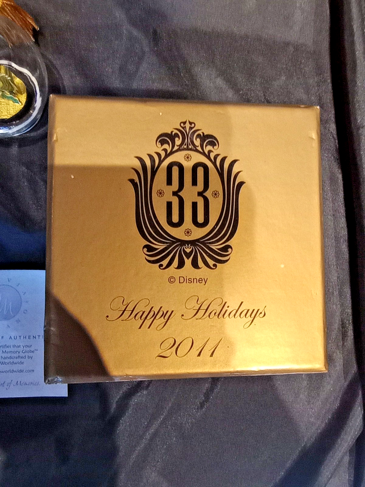 Disney Club 33 Memory Globe Christmas Ornament 2011 w/ Authenticity ...