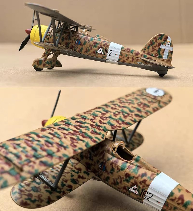 1:72 Diecast Military Model Italian FIAT CR.42 Falco Biplane Fighter ...