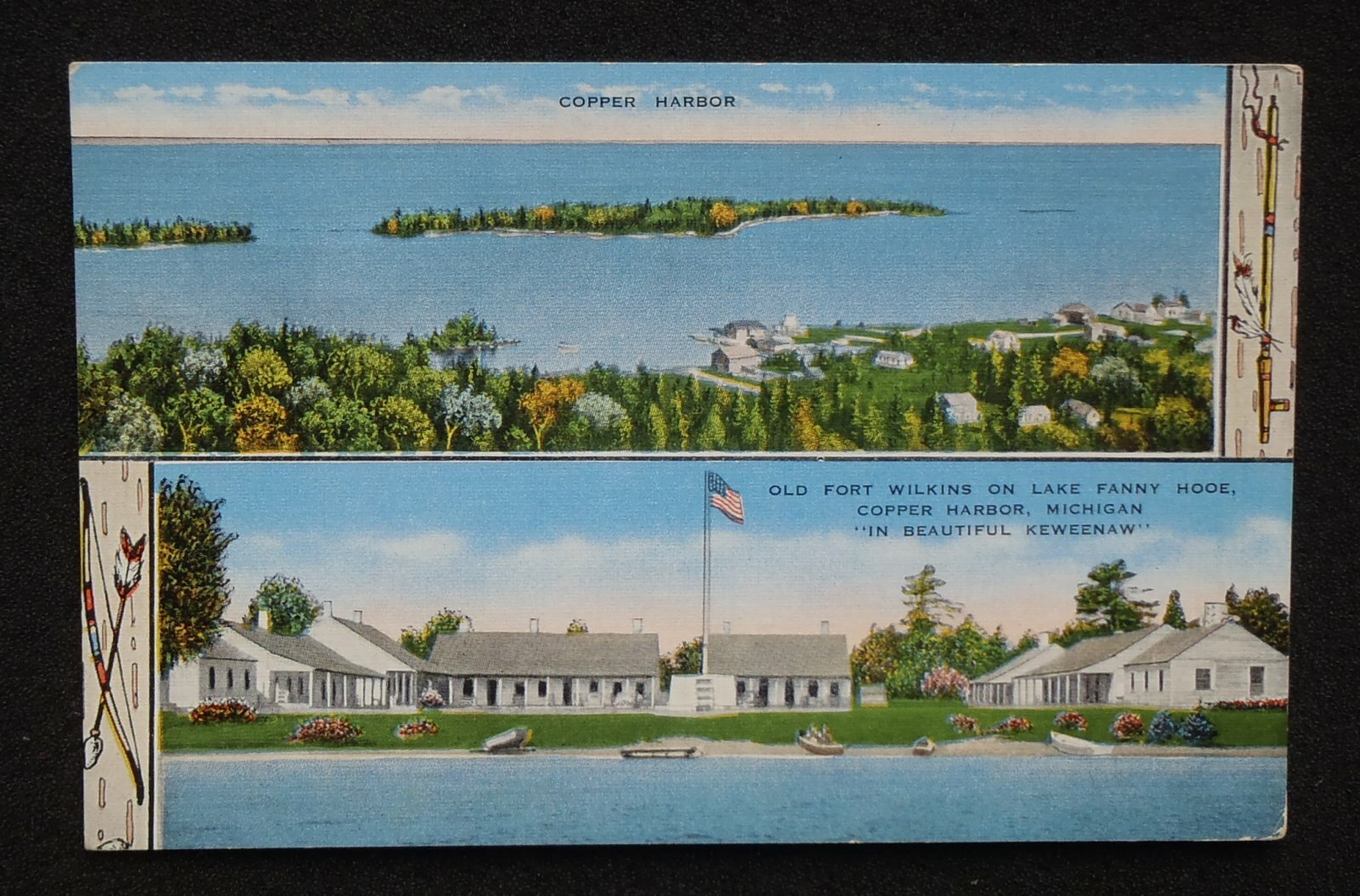 1940s Old Fort Wilkins on Lake Fanny Hooe Copper Harbor MI Keweenaw Co ...