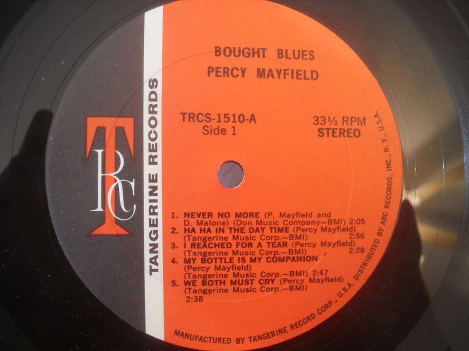 Percy Mayfield, Bought Blues, Tangerine Records TRCS 1510, 1971, BLUES ...