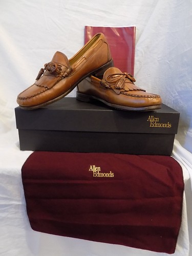 ALLEN EDMONDS Stoughton Brown Leather Loafer W/Box Men 9D (226) | eBay