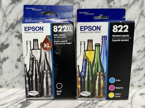 Epson Genuine 822XL Black 822 Color Ink Cartridges Sealed 07/2025-10/ ...