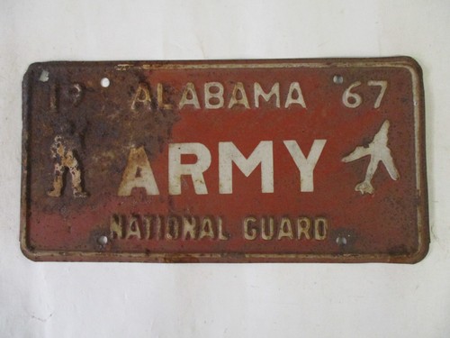 1967 Alabama NATIONAL GUARD ARMY License Plate Tag | eBay