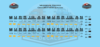 AWVR Unstoppable Movie Murrigan Covered Hopper HO 1:87 Scale Decal Set ...