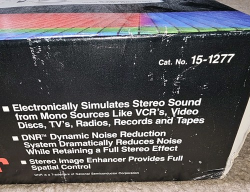 Vintage ARCHER Video Sound Processor 15-1277 RADIO SHACK w. Box Made In ...