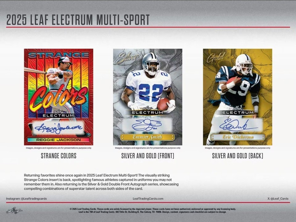 Terrell Davis 2025 Leaf Electrum Multi-sport Super Mega Case 8Box Break ...