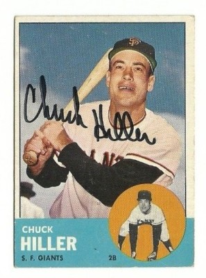 Chuck Hiller 1963 Topps signed auto autographed card Giants | eBay