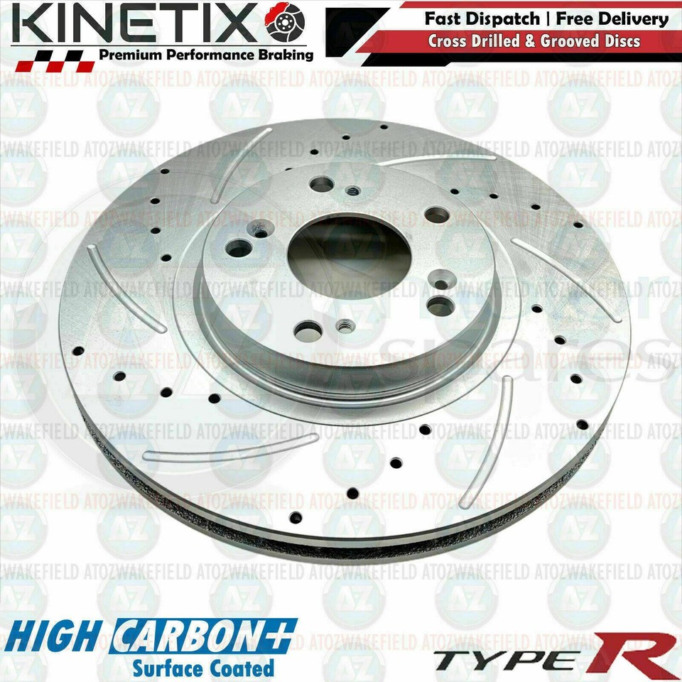 Per Honda Civic EP3 Tipo R Anteriore Forati e Baffati Dischi Freno ...