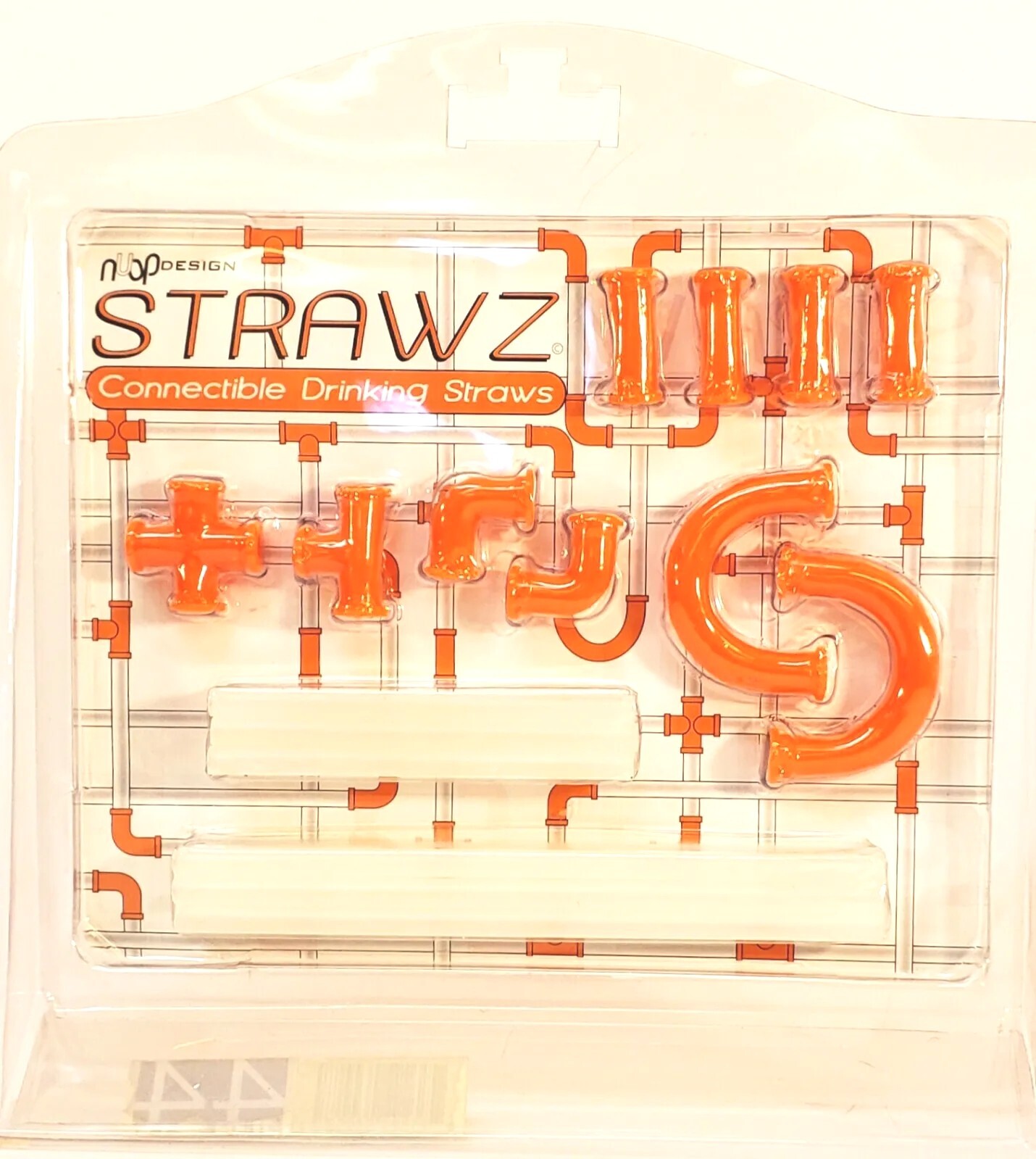 NEW nuop Design STRAWZ Connectable Drinking Straws Pieces Orange ...