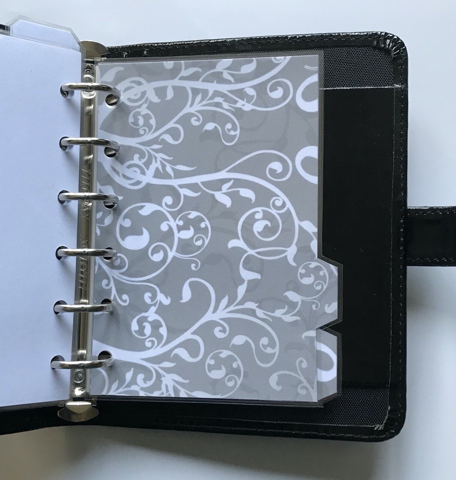 Filofax Pocket Sized Dividers and Markers in Stunning Silver - Fully ...