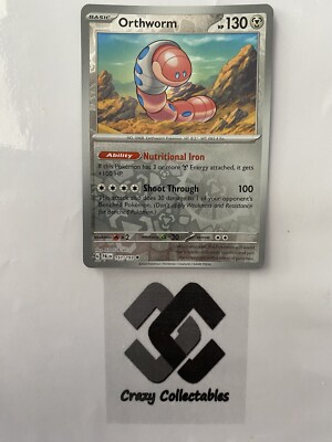 Pokemon Cards Orthworm 151/193 SV Paldea Evolved Reverse Holo Mint Card ...