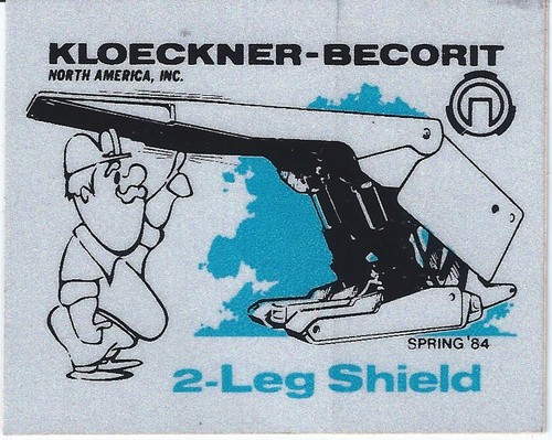 Kloeckner-Becorit 2-Leg Shield Vintage Unused Mining Hard Hat Decal ...