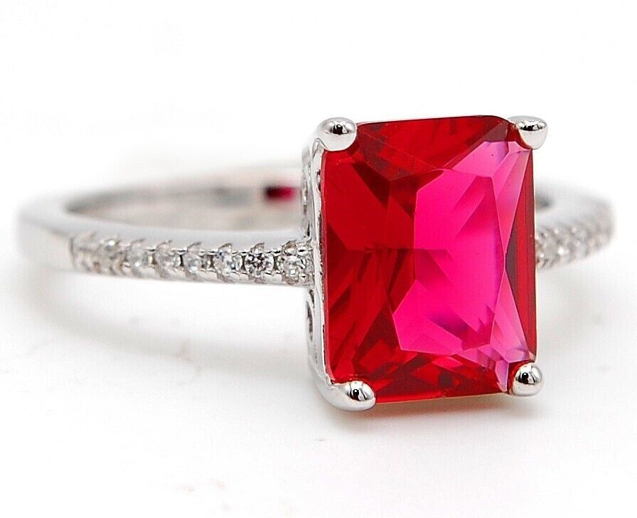 3CT Treated Ruby & Topaz 925 Solid Sterling Silver Ring Sz 9 UB1-8 | eBay