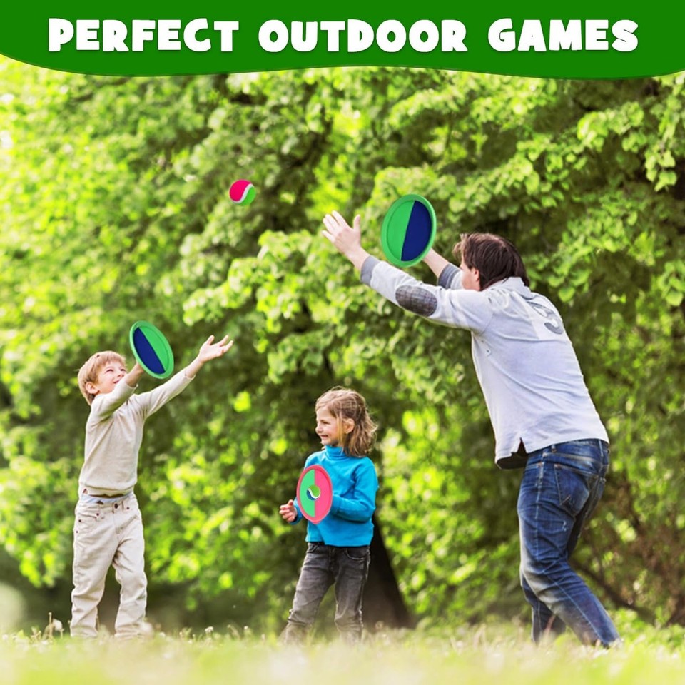 ZMLM Toss Catch Ball Toy Set: Upgraded Kid Outdoor Toy Game Beach Pool ...