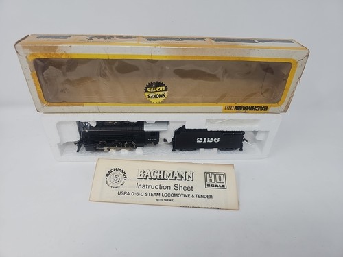 Bachmann 0646 HO Scale USRA 0-6-0 Santa FE 2126 Steam Locomotive Tender ...