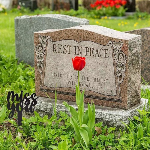 For Cemetery Grave Decoration Miss You Memorial Plaque for Outdoor ...