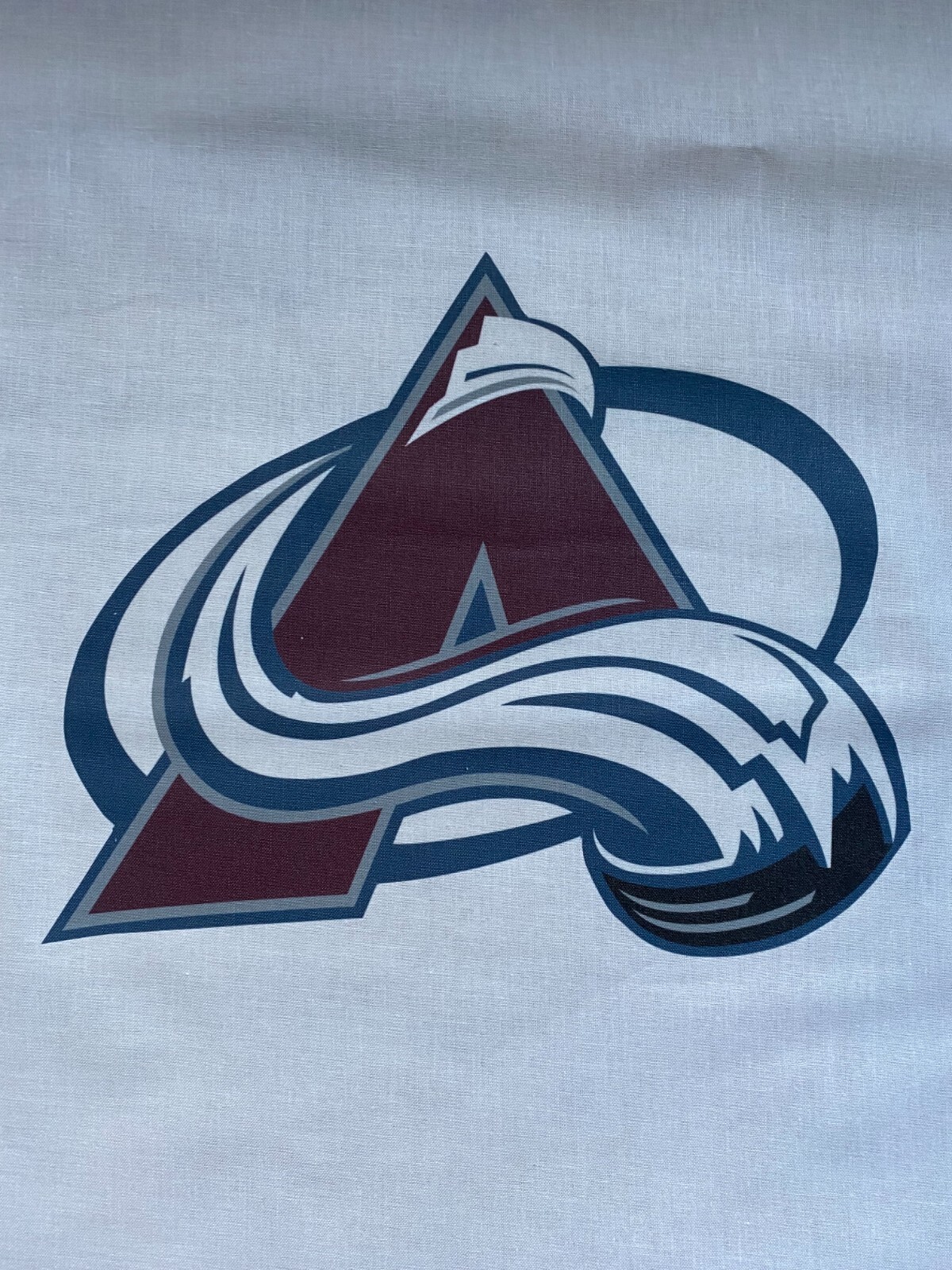 1 Colorado Avalanche BLOCK QUILT “ Ice Hockey SQUARE SPORT FABRIC Fans ...