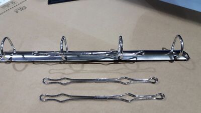 Metal Wire Compressor Bars for Ring Binders to Suit 80 mm Ring Centres ...