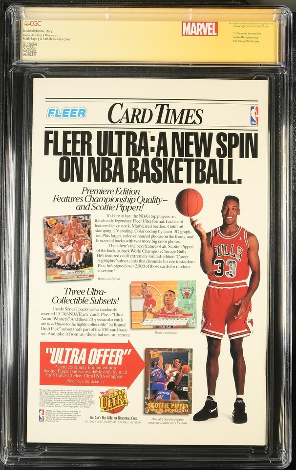 Venom Lethal Protector #1 CGC 9.8 SS 4 x Signed Lee Bagley Milgrom De ...