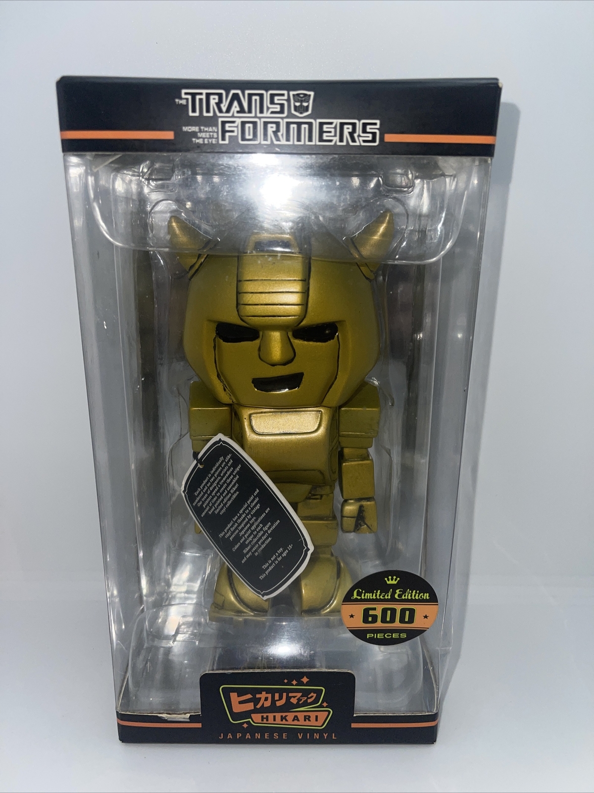 Hikari Japanese Vinyl Transformers Bumblebee Gold Variant Limited ...