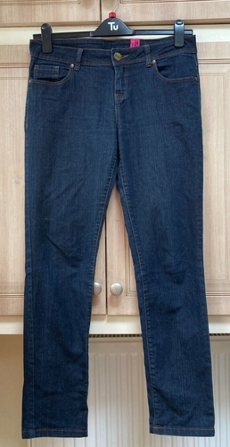 YES YES NEW LOOK dark blue skinny denim jeans trousers size 12. | eBay