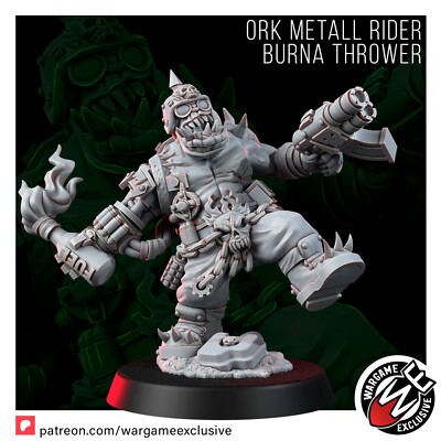 Ork Metall Rider Burna Thrower Wargame Exclusive Tankbusta Boyz Mek Boy ...