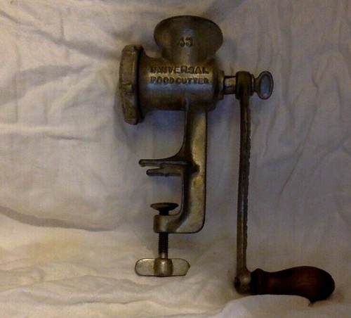 Antique Metal Meat Grinder. Universal #3. Attaches to Table. USA. Early ...