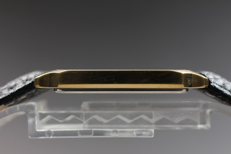 Vintage 1987 [Near MINT] SEIKO DOLCE 7731-5220 Black Tank Qz Men's ...