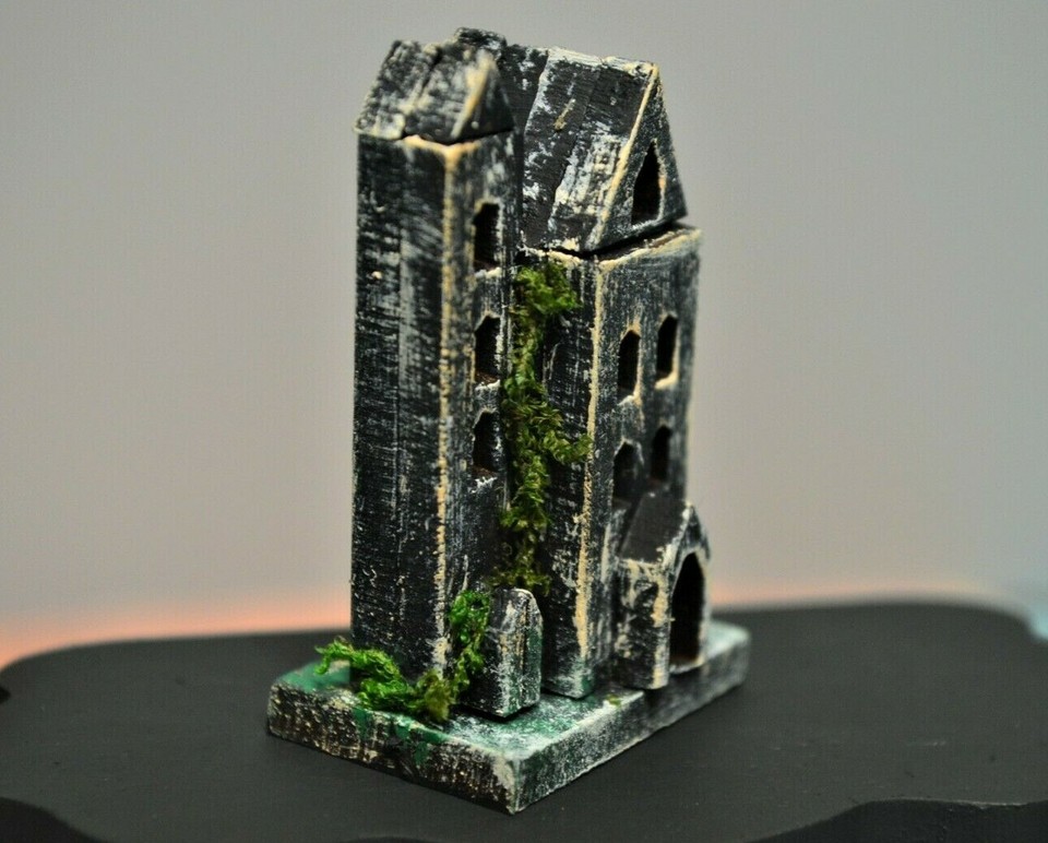 Dollhouse Miniature Halloween Haunted House Mansion Mini Scary Decor | eBay
