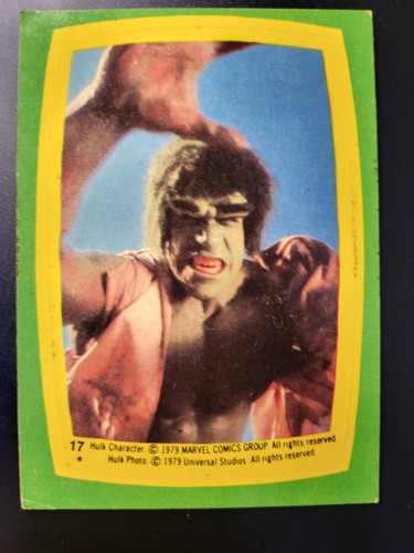 1979 Topps The Incredible Hulk Bruce Banner Marvel Sticker Card #17 ...