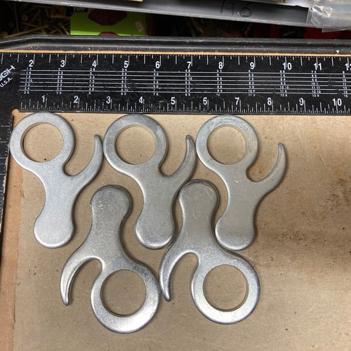 LOT OF 5PCS.LASER CUT RACK HOOKS FOR SORTING,BAGS, SACKS AND MORE. NEW ...