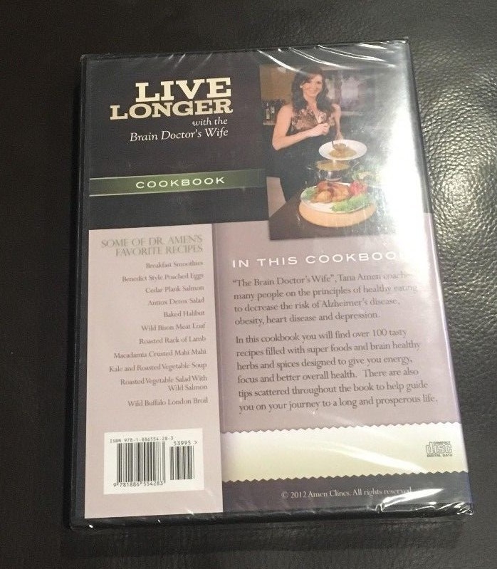 Live Longer with the Brain Doctor's Wife Cookbook CD by Tana K. Amen ...