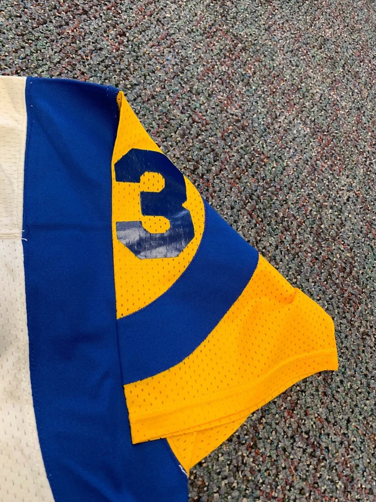 Vintage VTG Los Angeles Rams Authentic Jersey Sand Knit 44 retro white ...