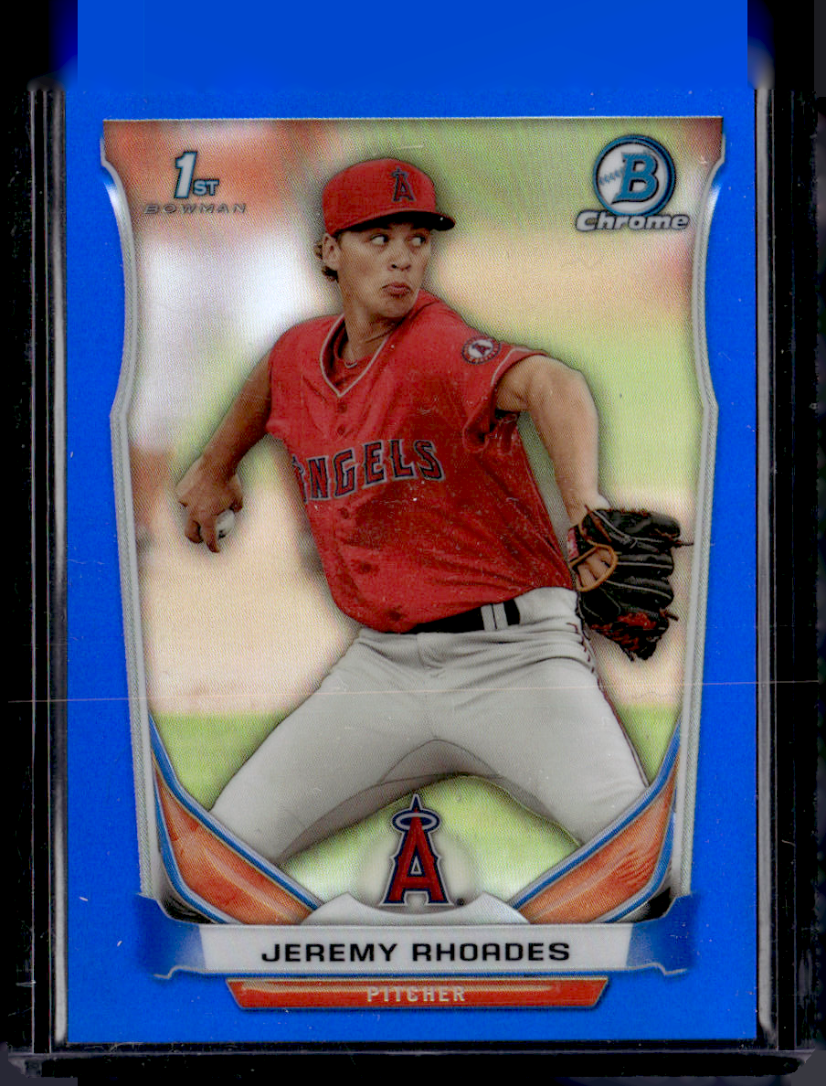 2013 Bowman Chrome #CDP113 Jeremy Rhoades Blue Refractor /399 1st ...