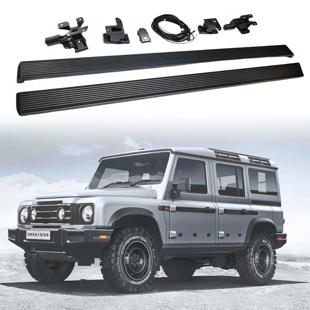 Deployable Electric Running Board Side Step Bars For Ineos Grenadier ...