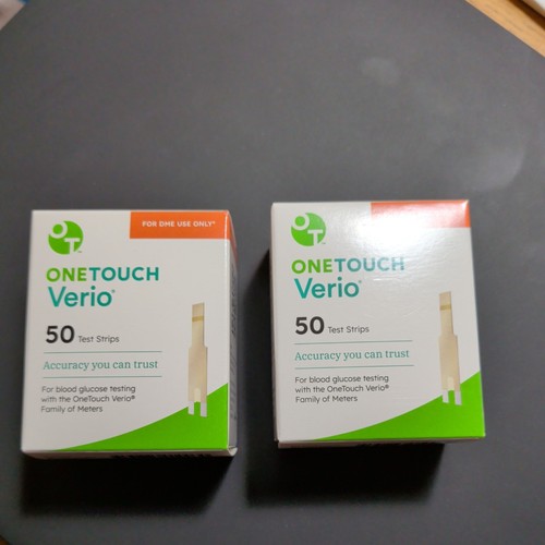 OneTouch VERIO Blood Glucose Test Strips 50CT Exp 2026-04-30 Lancets ...
