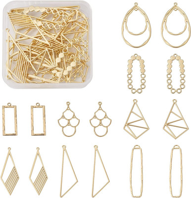 Bestewelry Alloy Geometric Open Back Bezel Frame Big Pendants Bezel ...