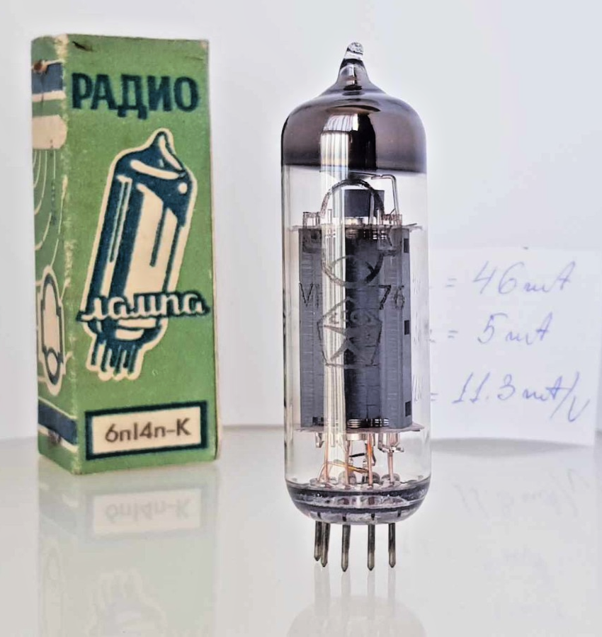 1 x 6P14P-K REFLECTOR TESTED 6P14P EL84 1976y Output Pentode Tube NEW ...