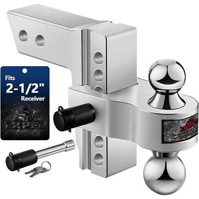 2.5" Receiver Adjustable Drop Hitch 6 inch Drop / Rise Trailer Hitches ...