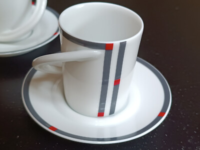 6-er Set Espresso- Gedecke, Rosenthal, Edition Vascal, Design Mario ...