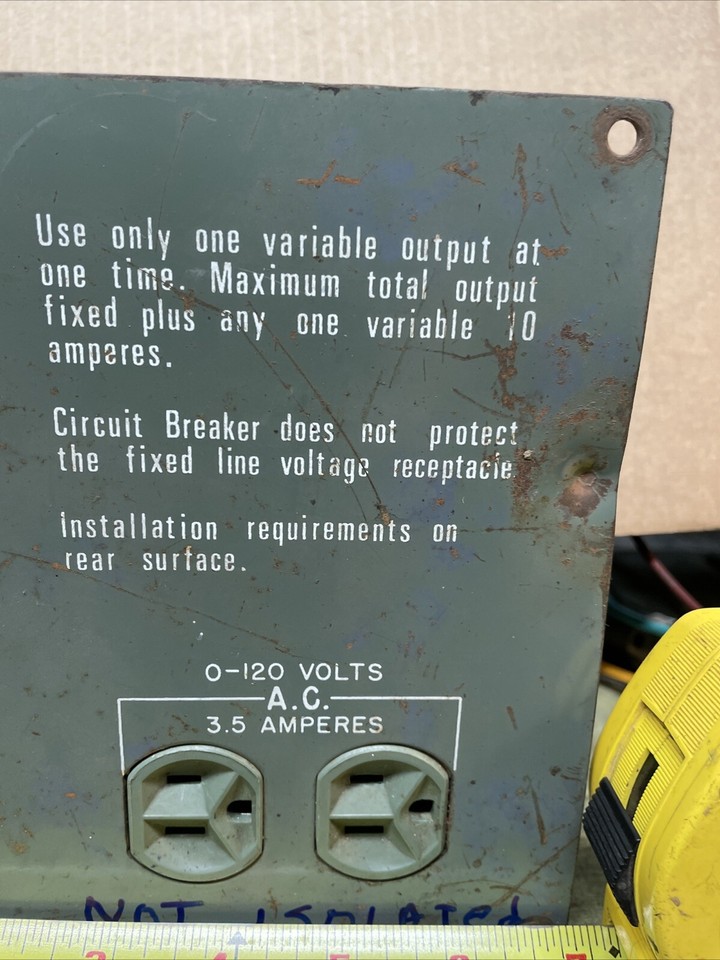 Vintage Lab-Volt Model 37A Bench Supply Test Good | eBay