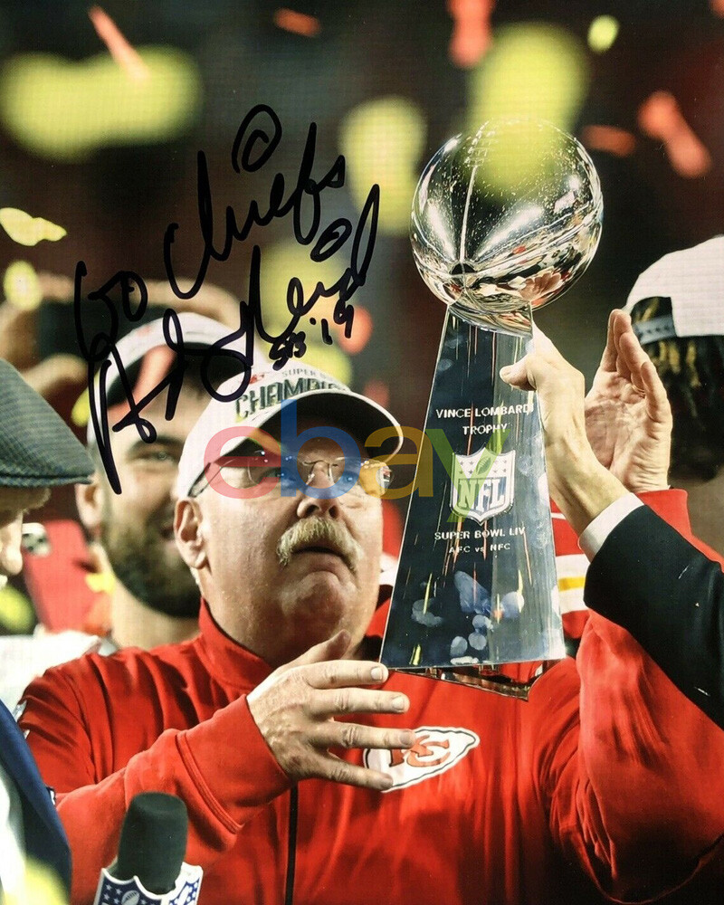 Andy Reid Signed Autographed 8x10 Photo Kansas City Chiefs KC Champs ...
