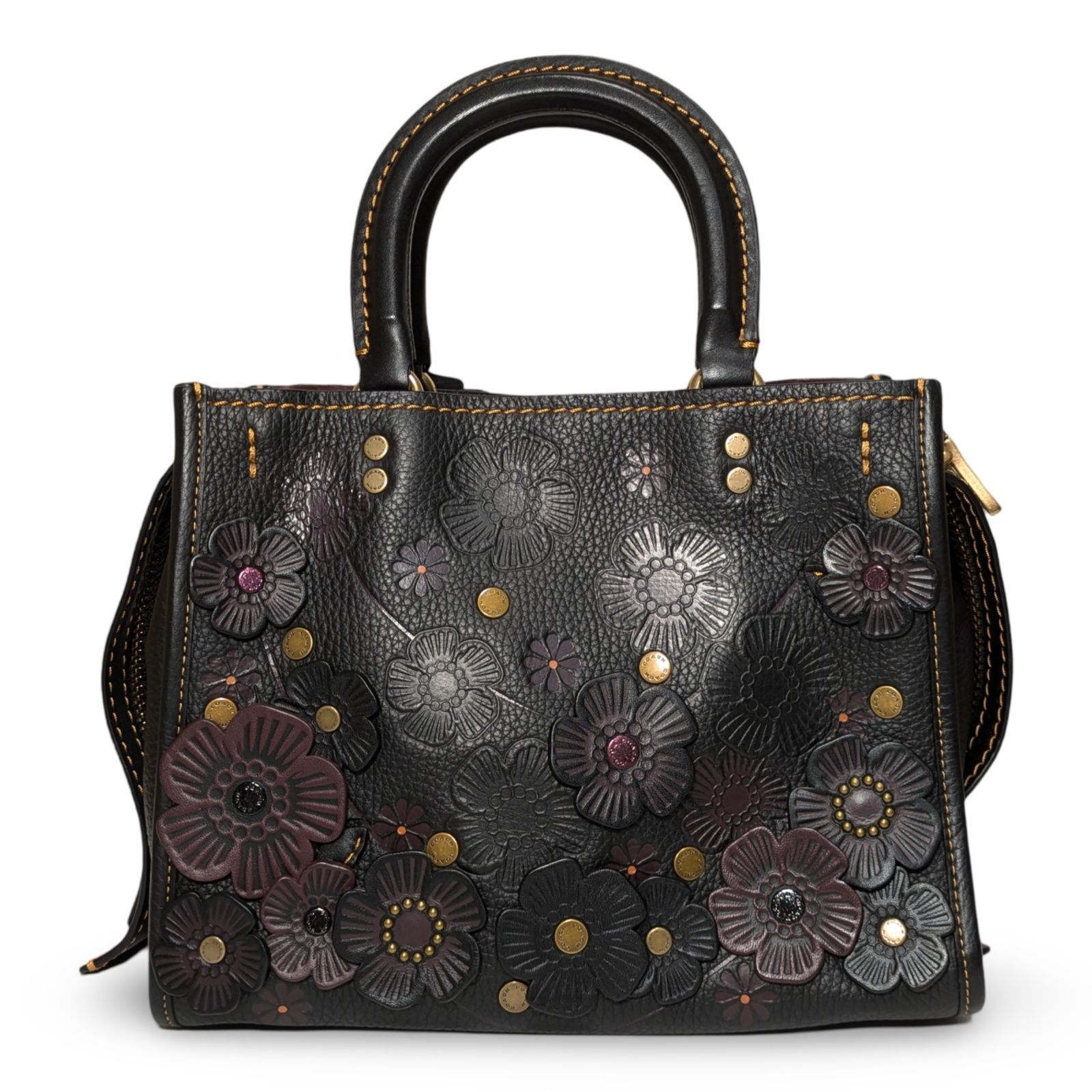 Coach Tea Rose Rogue 25 Bag with Special Rivet Strap Good Condition JPN ...