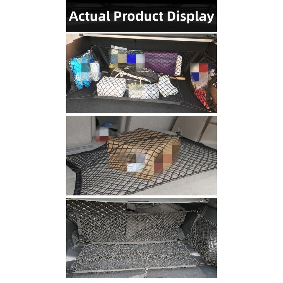 Accessory Set Included For Travel Car Trunk Cargo Net Stretchable Mesh ...
