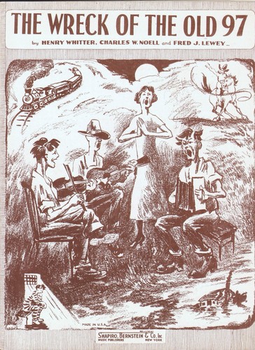 The Wreck Of The Old SOUTHERN 97 1939 Railroad Disaster Sheet Music HTF ...