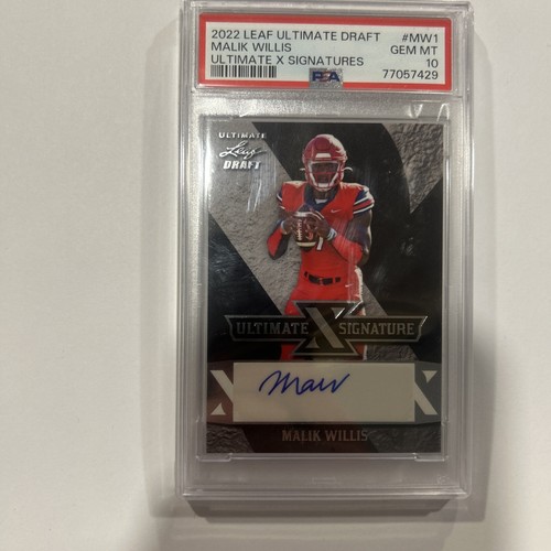 2022 Leaf Ultimate Draft - Ultimate X Signatures Navy #UXS-MW1 Malik ...