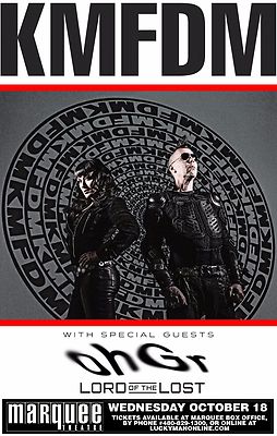 KMFDM / OHGR / LORD OF THE LOST 2017 PHOENIX CONCERT TOUR POSTER ...