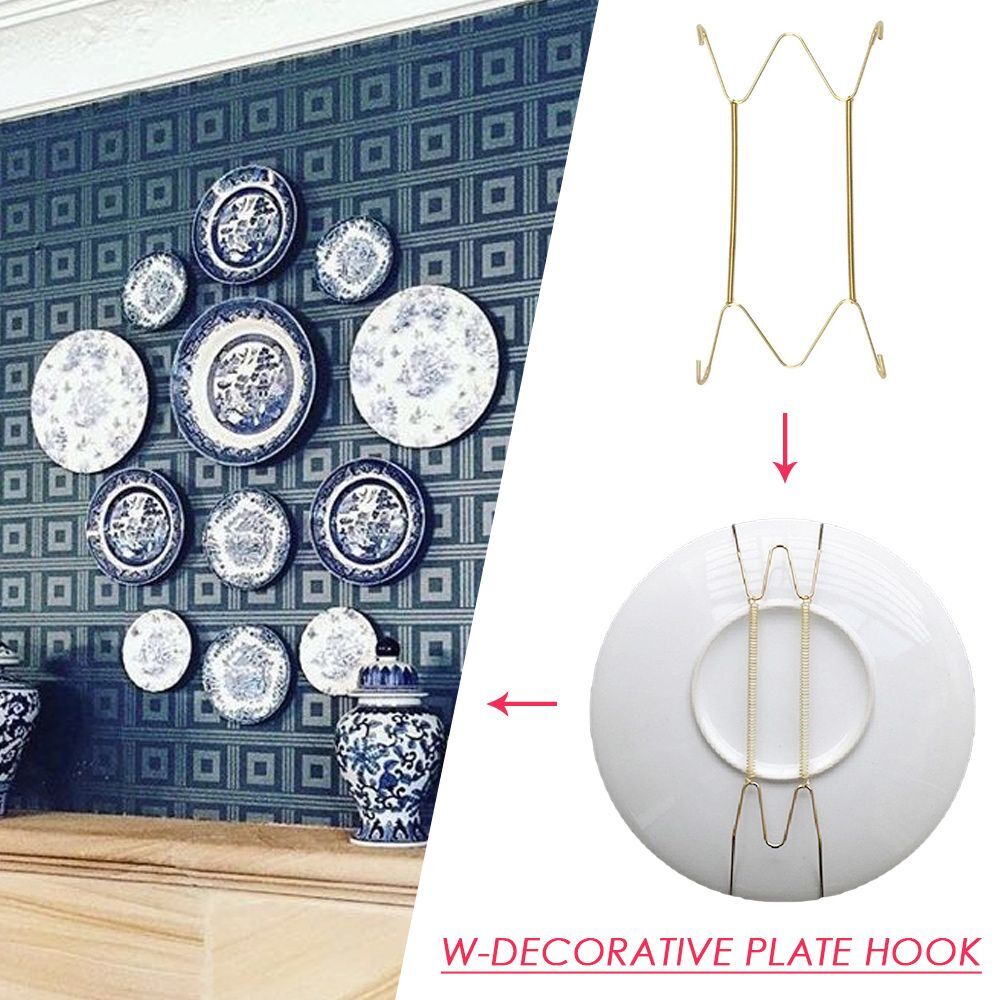 Wall Display Plate Dish Spring Hanger Holder Hangers Mount Securing ...